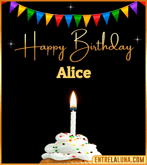 Feliz Cumpleaños Alice GIF 🎂 【Felicidades Alice 】🎉